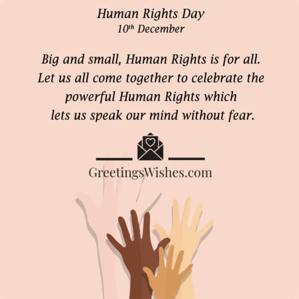 Human Rights Day Wishes and Messages (10 January) - Greetings Wishes
