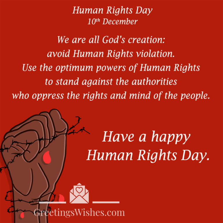 Human Rights Day Wishes and Messages (10 January) - Greetings Wishes