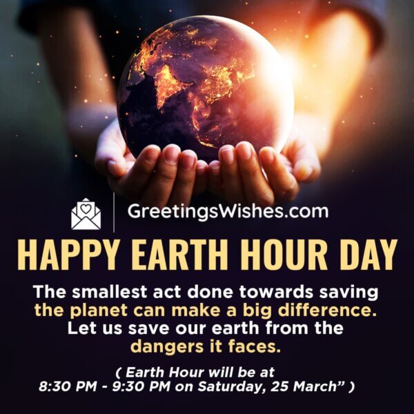 Earth Hour Day Messages, Quotes, Wishes ( 25 March ) - Greetings Wishes