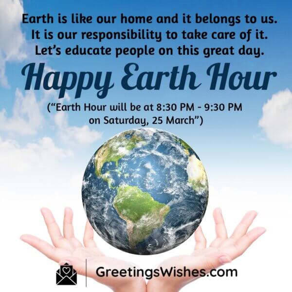 Earth Hour Day Messages, Quotes, Wishes ( 25 March ) - Greetings Wishes