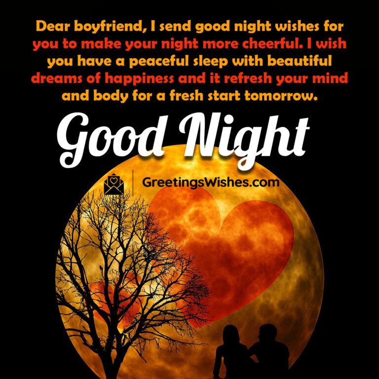 Sweet Good Night Messages for Your Boyfriend - Greetings Wishes