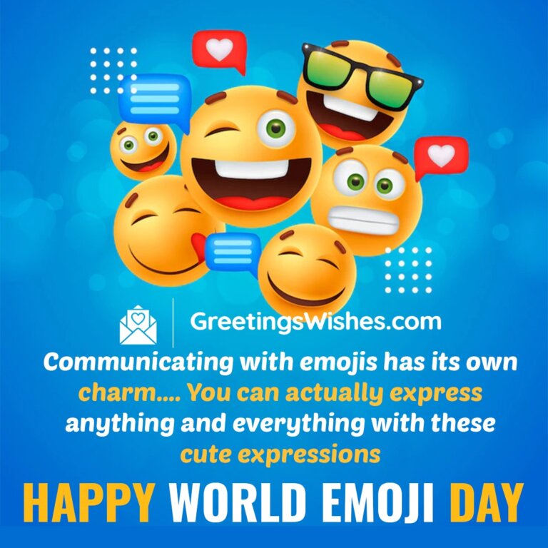 World Emoji Day Messages Quotes (17 July) - Greetings Wishes