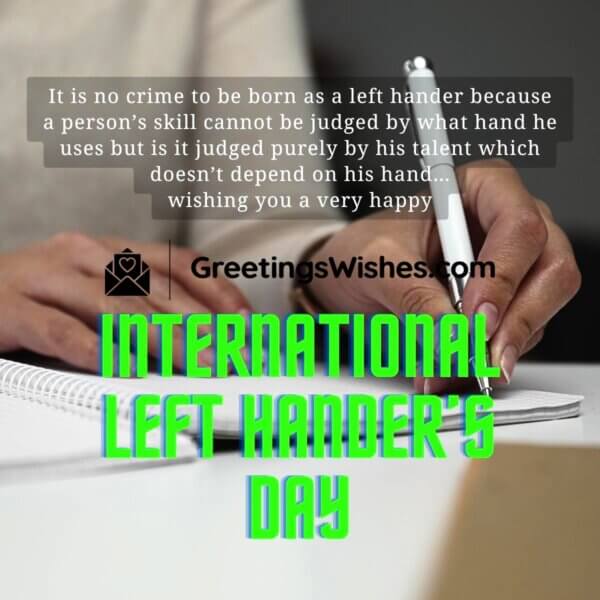 International Left Handers Day Greetings and Messages (13 August ...