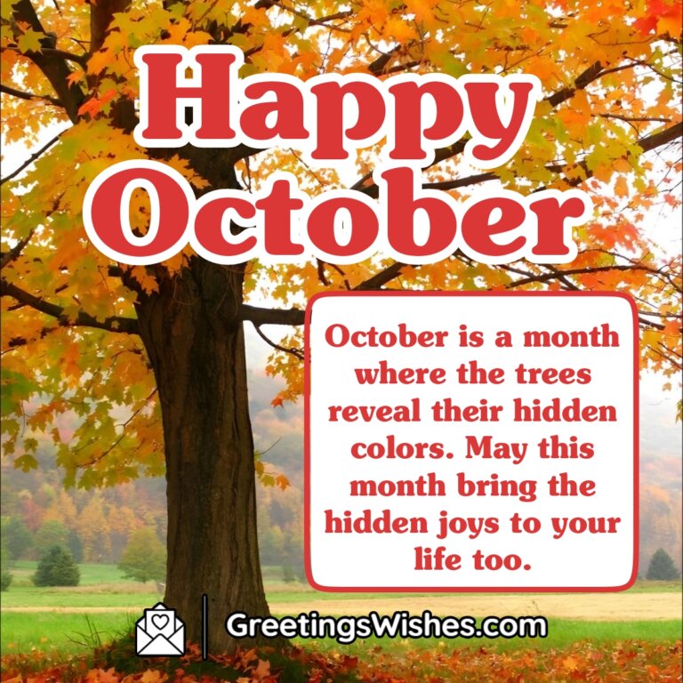 Happy October Month Wishes for Growth, Positivity, and Joy ( 01 Oct ...