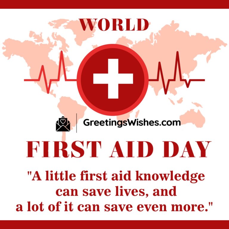World First Aid Day Wishes and Quotes (13 September) - Greetings Wishes